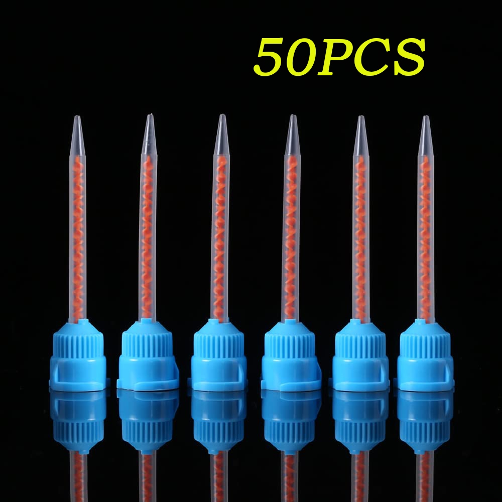Jual 50pcs dental mixing tip biru 10:1 tips gigi temporary crown bridge ...
