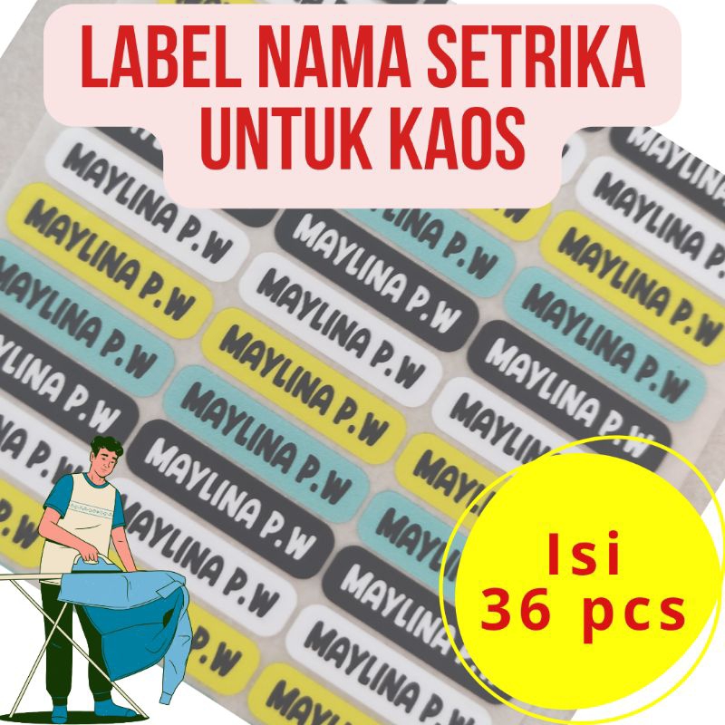 Jual DTF LABEL NAMA KAIN CUSTOM / STIKER BAJU / SABLON NAMA MANUAL ...
