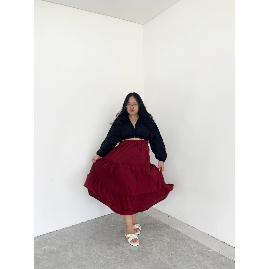 Jual Goddess Bali |Nara Rok Jumbo Ruffle Rample Panjang BB 70Kg-120Kg ...