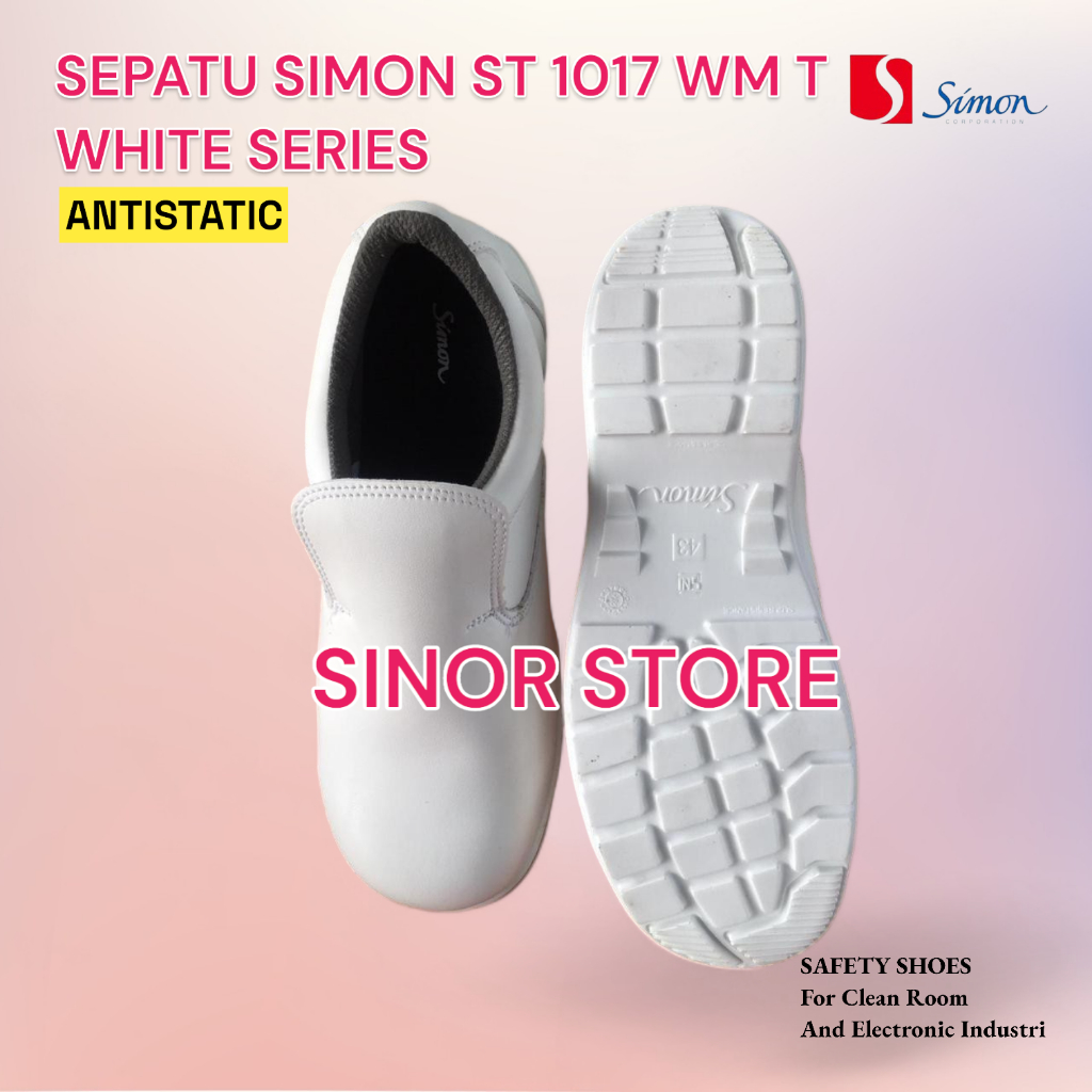 Jual Sepatu Safety Simon Shoes Type ST1017WMT White Antistatic Series ...