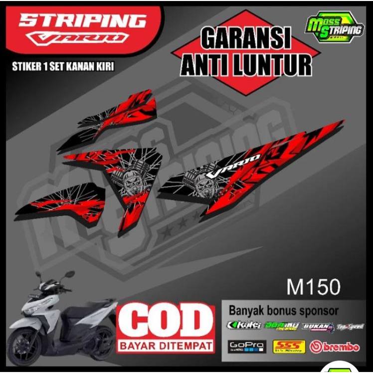 Jual sticker stiker striping motor Vario 125 Led Vario 150 cc motif ...