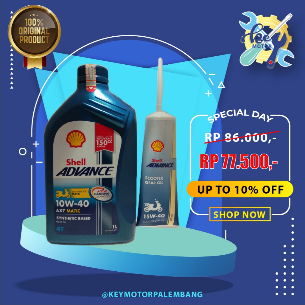Jual Paket Hemat Special Edition - Oli Mesin Motor Matic Shell Advance ...
