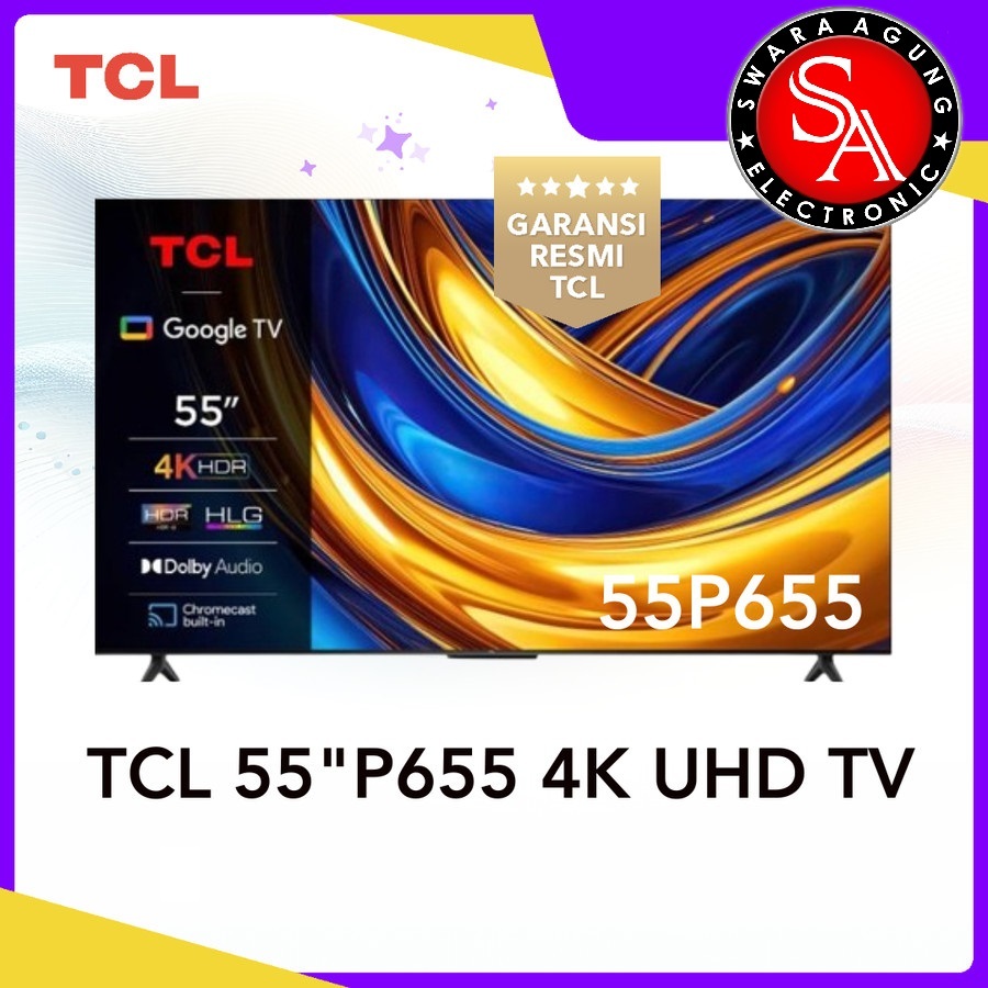 Jual Led UHD 4K Google TV 55 Inch TCL Type : 55P655 - HDR10+ - Android ...