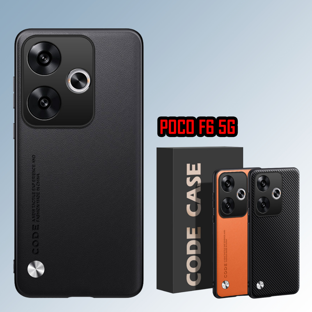 Jual Case Xiaomi Poco F6 5G Case Vegan Leather Code Hard Cover Casing ...