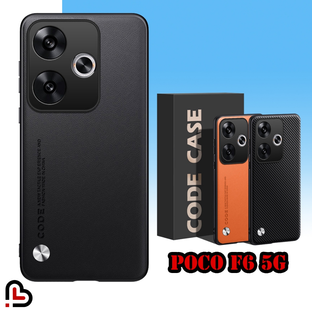 Jual Case Xiaomi Poco F6 5G Hardcase Vegan Leather Code Hard Cover ...