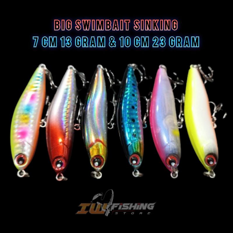 Jual Swimmer swim bait sinking 7 cm 13 gram dan 10 cm 23 gram umpan ...