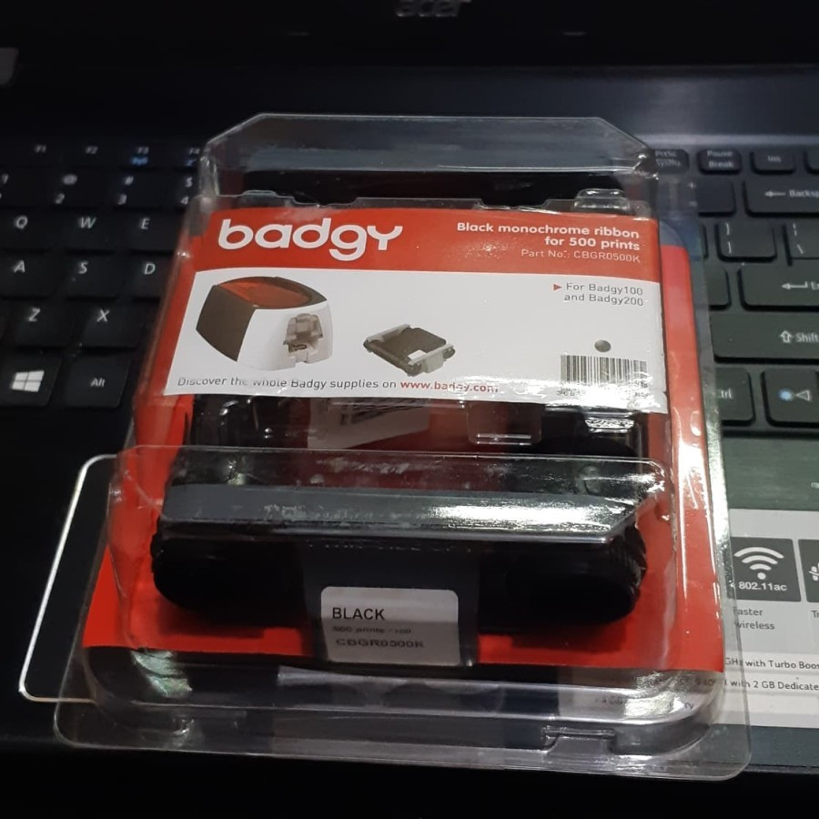 Jual Ribbon Black FOR PRINTER ID CARD BADGY 100 & 200 ( 500 PRINT ) CBGR050 | Shopee Indonesia