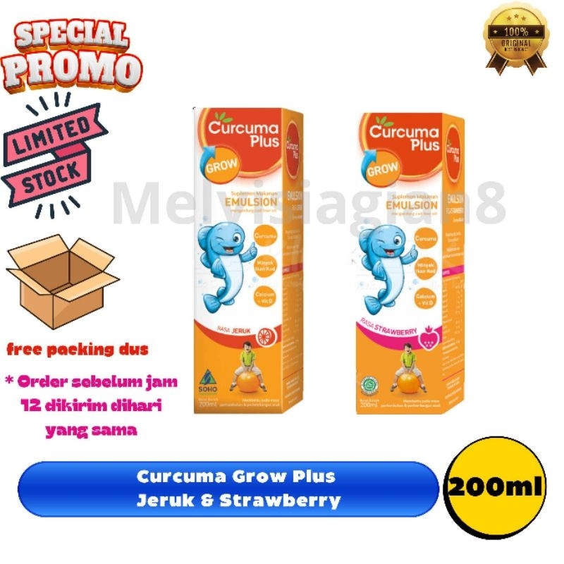 Jual Curcuma Plus Emulsion 200ml / Vitamin Anak / Omega 3 /Kurkuma Plus ...