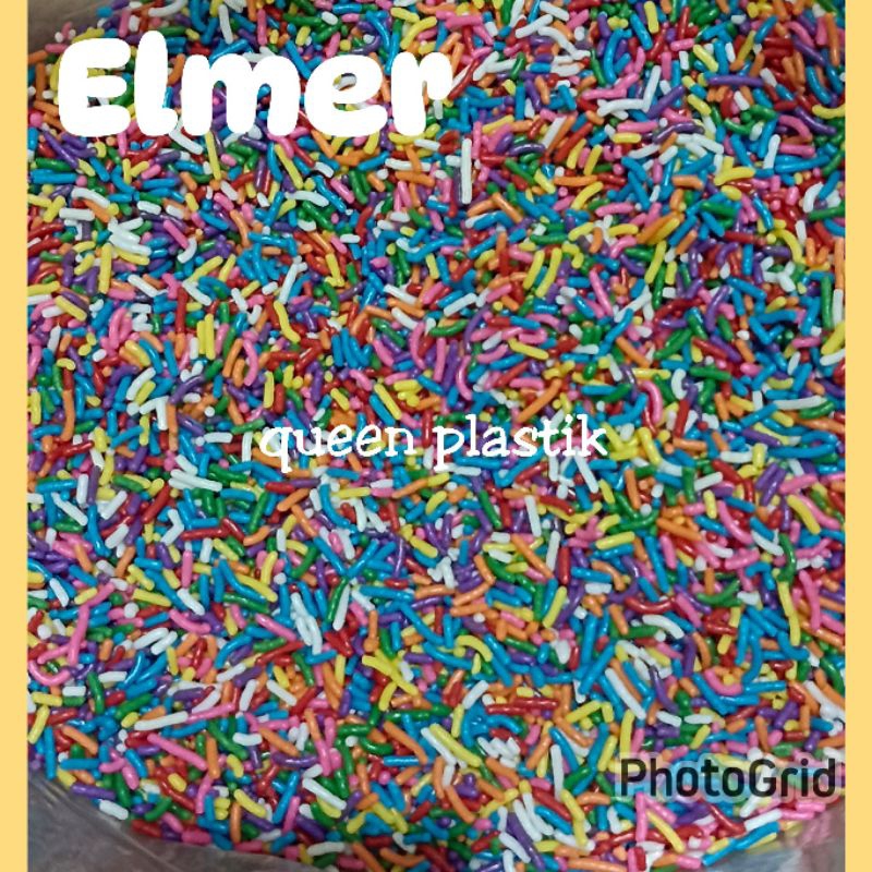 Jual ELMER meises meses warna warni rainbow repack 250 gr 500 gr 1 kg ...