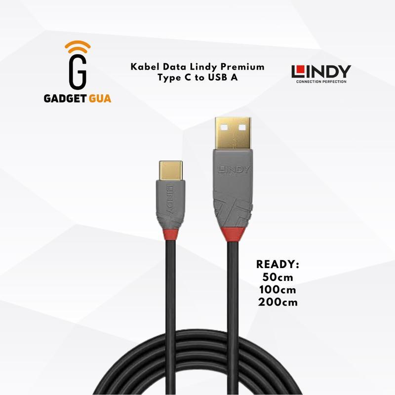 Jual KABEL DATA LINDY USB A to Type C (HIGH QUALITY) | Shopee Indonesia