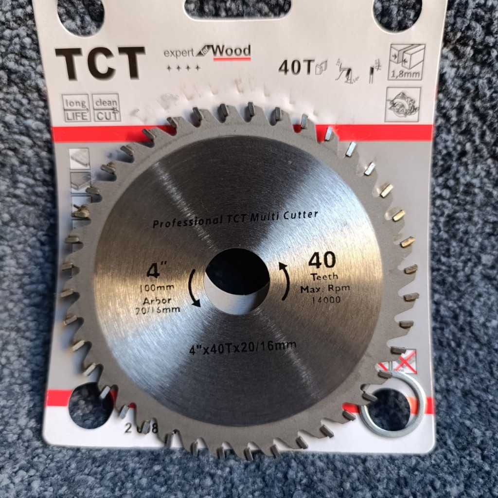 Jual Mata Gerinda Potong Kayu Saw Blade 4" x 40T TCT Circular Saw Blade 4 Inch 40 Mata Pisau ...