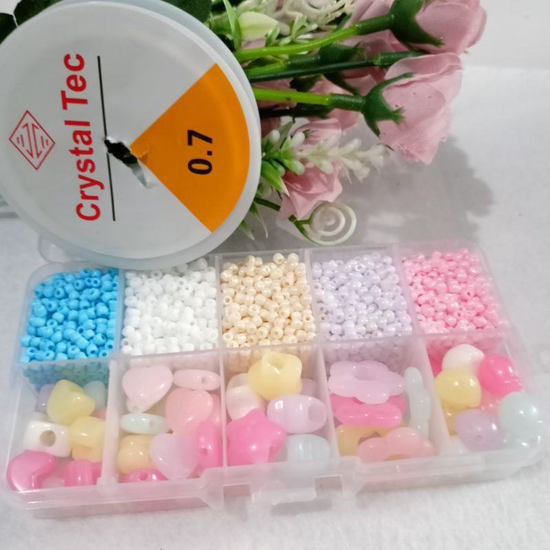 Jual Manik Pasir DIY Paket Hemat Mix Toping free senar | Shopee Indonesia