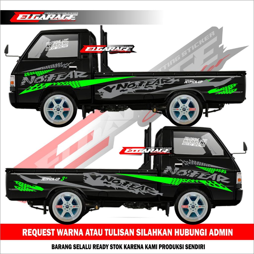 Jual Stiker mobil pickup L300 stiker list body samping kaca samping ...