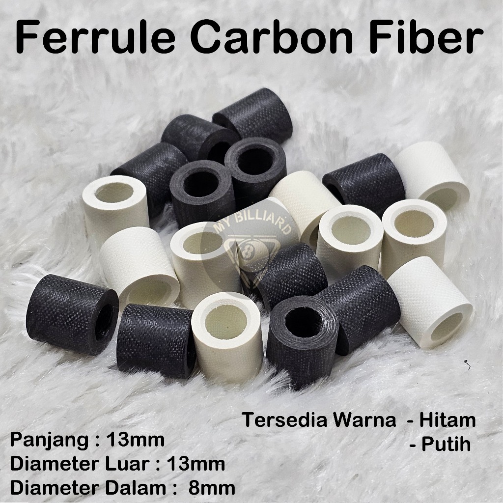 Jual Ferrule Carbon Fiber 13mm Billiard Stick Biliar Billiar 13 mm ...