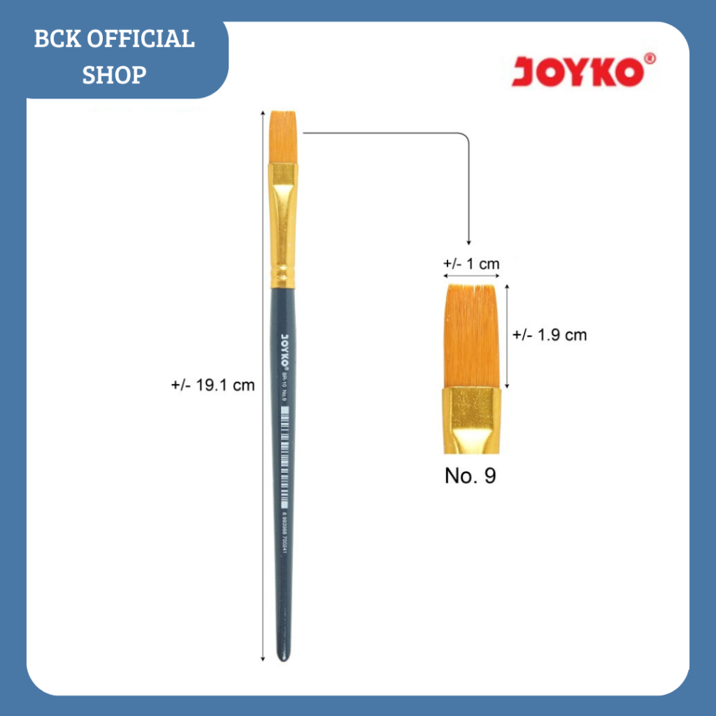 Jual Kuas / Brush Cat Lukis Acrylic Joyko BR-10 No. 9 (PACK) | Shopee ...