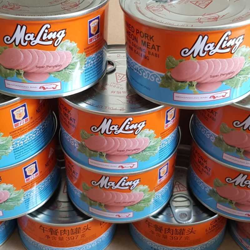 Jual Ma Ling Luncheon Pork 397 gr TTS Canned | Daging HAM Babi Maling ...