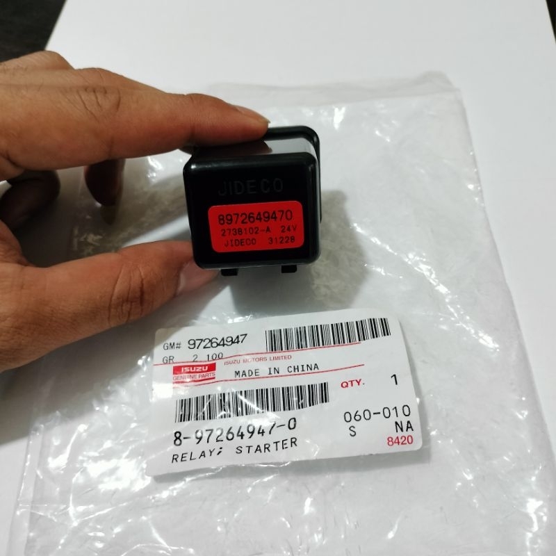 Jual RELAY STARTER KAKI 4 24V JIDECO ISUZU NKR NMR 71 81 NLR 85 PART ...