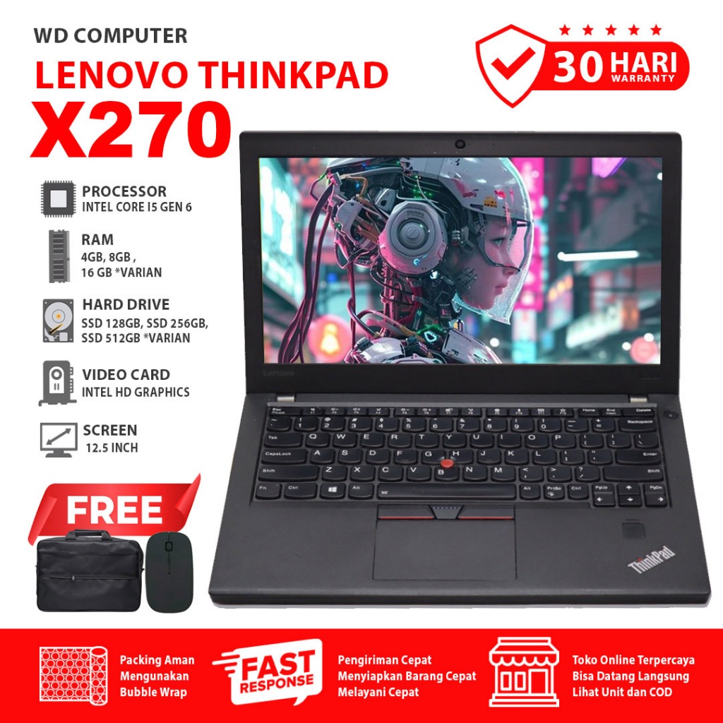 Jual [WDKOMPUTER] Laptop Lenovo Thinkpad X270 Intel Core I5 gen 6 ...