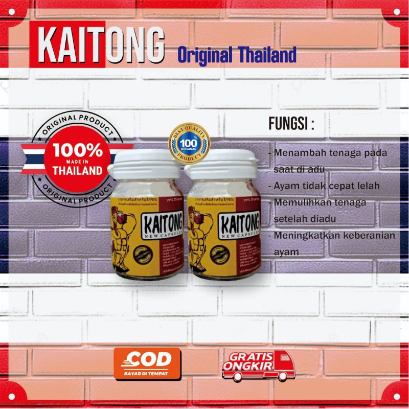 Jual Kaitong Vitamin Ayam 20 Kapsul Original Thailand | Shopee Indonesia