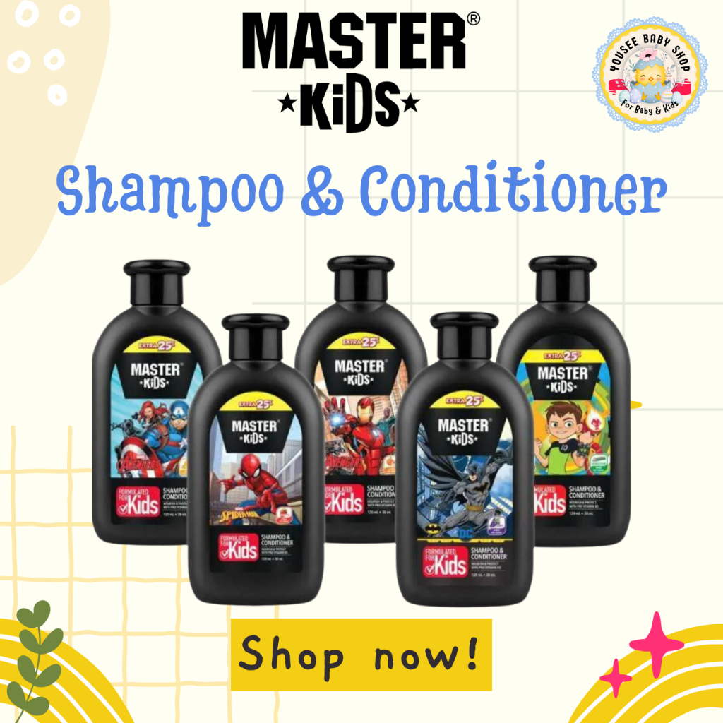 Jual Master Kids Shampoo & Conditioner 120ml + 30ml 2in1 Shampoo dan ...