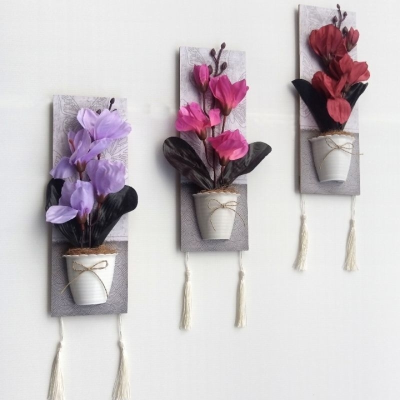 Jual Magnolia Hiasan Dinding 3D Bunga Artificial Tempel Gantung Macrame ...