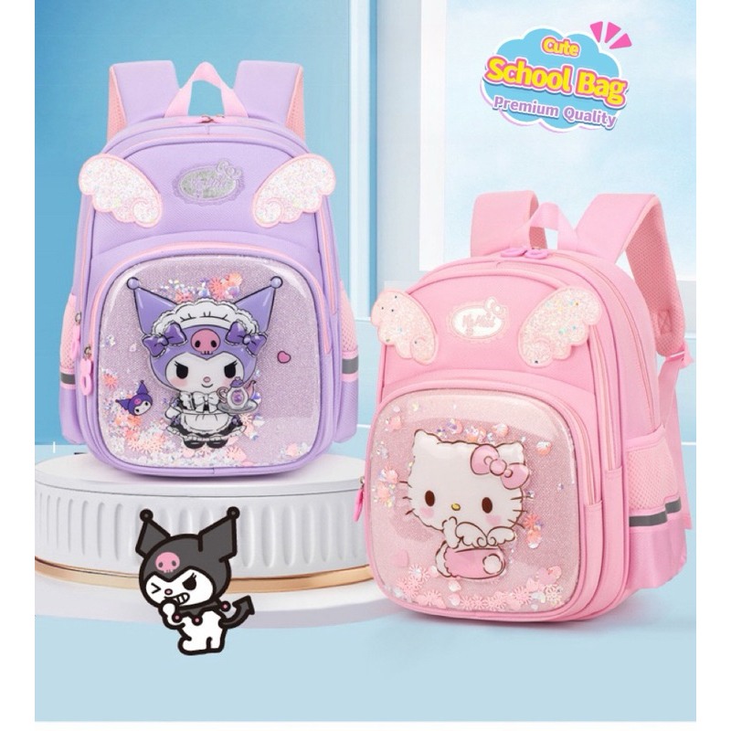 Jual Tas Sekolah Anak Import Kuromi Melody| Ransel Anak Perempuan Premium Quality untuk SD SMP ...