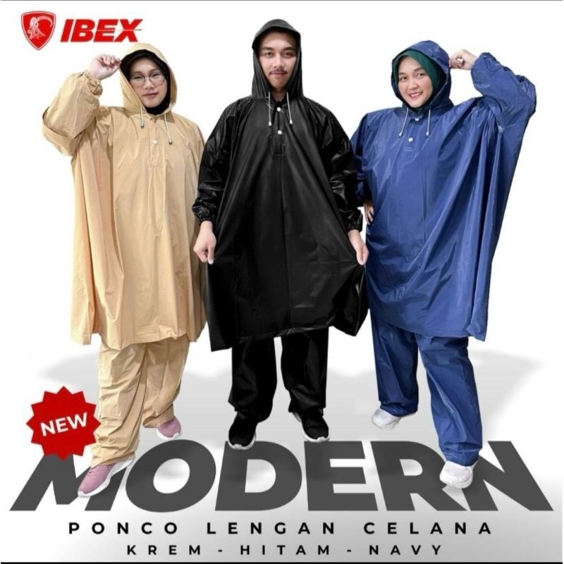 Jual Jas Hujan Poncho Lengan celana Modern IBEX | Shopee Indonesia