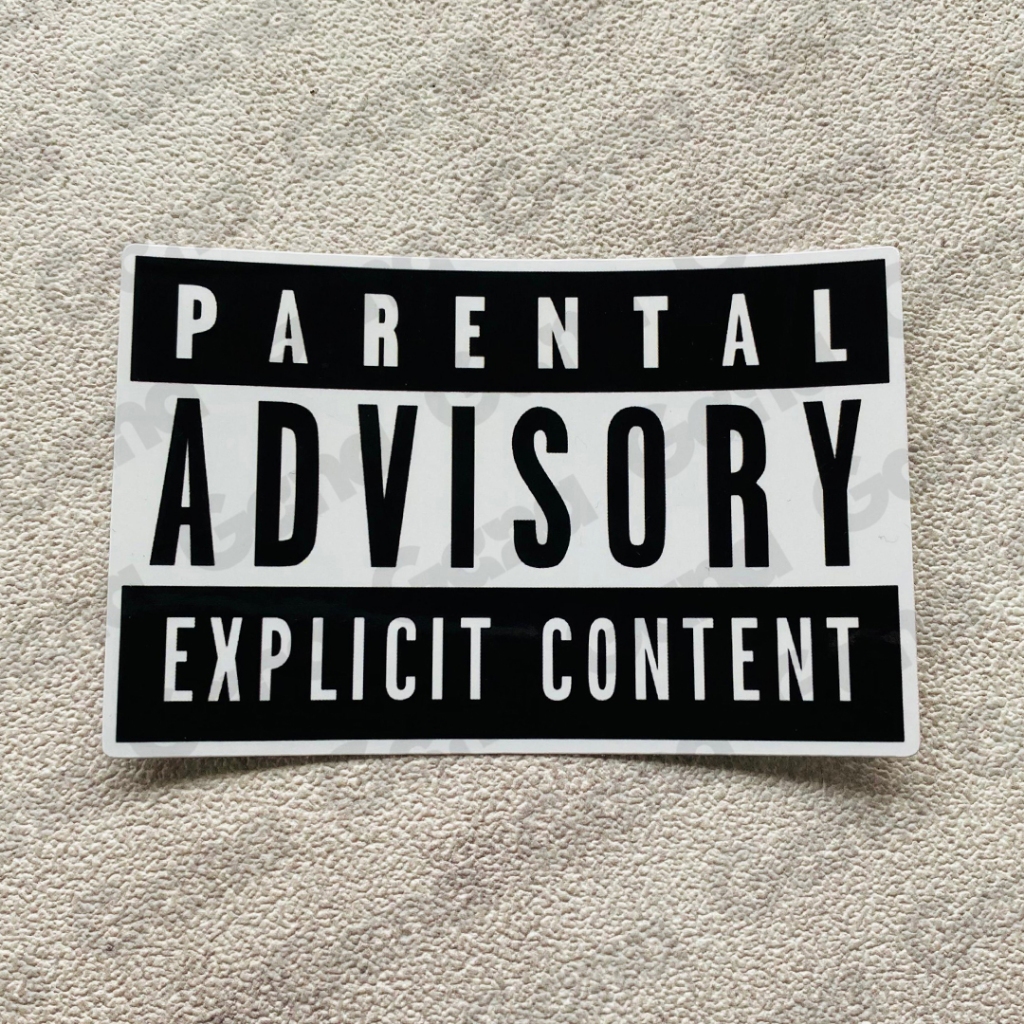Jual Sticker Stiker Brand Parental Advisory Stiker Logo Stiker Laminasy ...