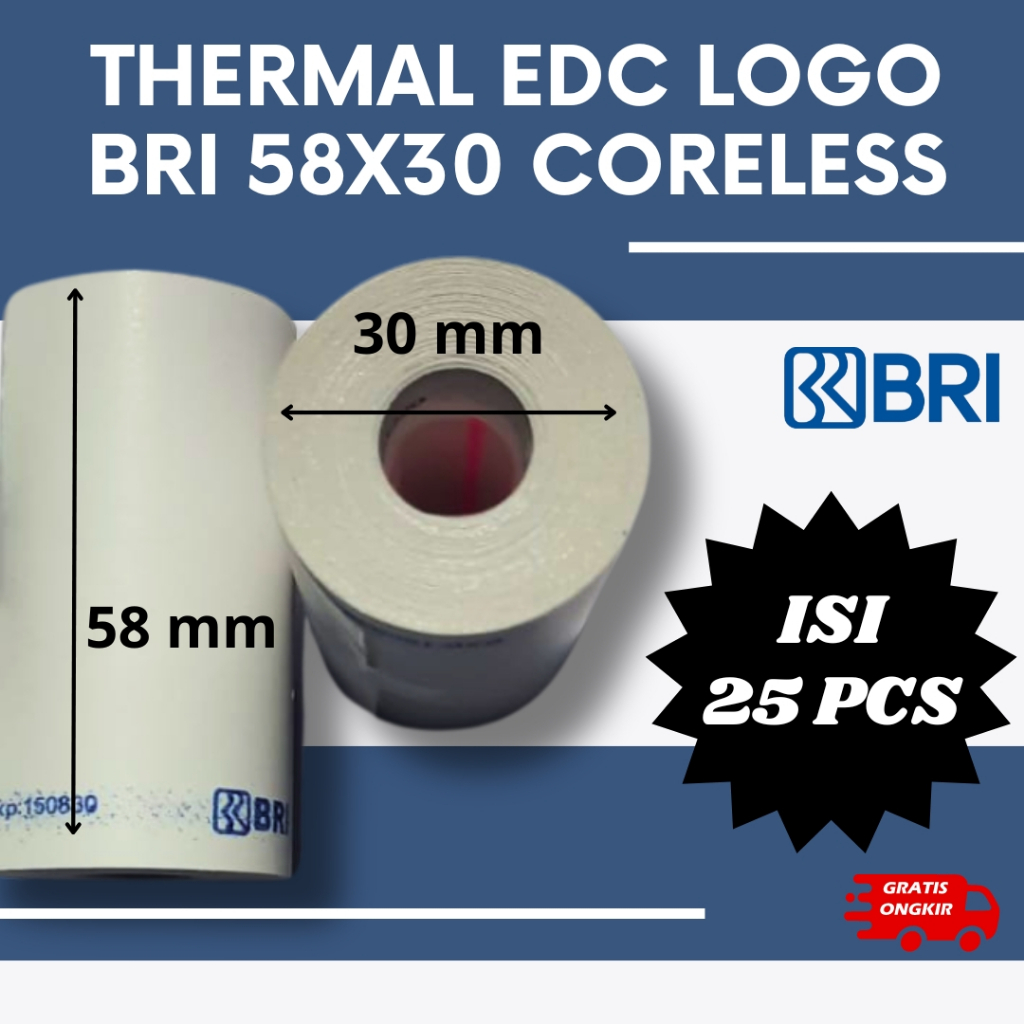 Jual Thermal edc BRI / ISI 25 PCS | Shopee Indonesia