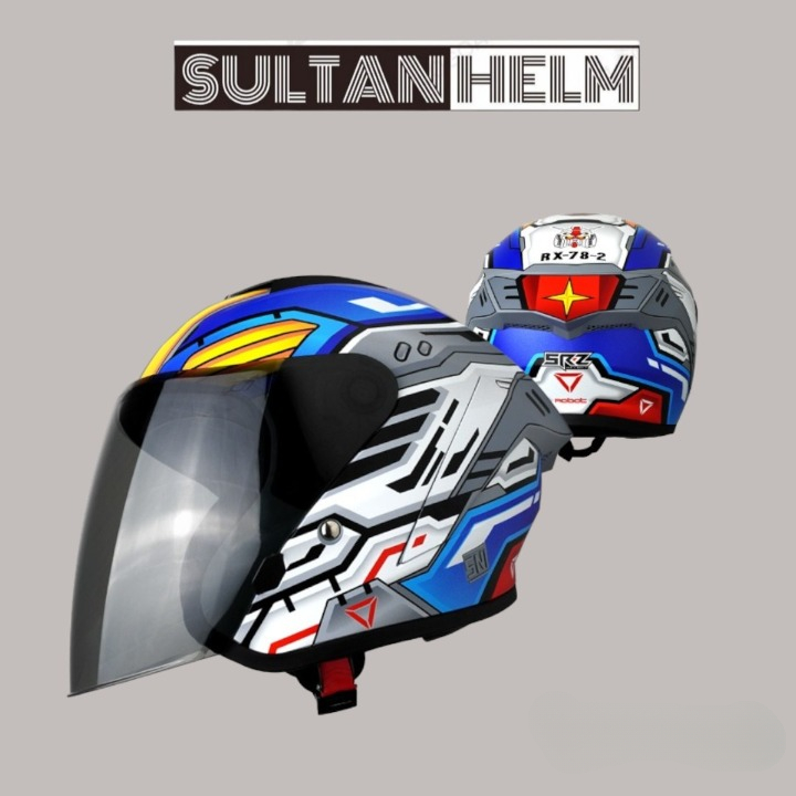 Jual Helm Dewasa Srz Helioz Robot Helm Half Face SNI | Shopee Indonesia