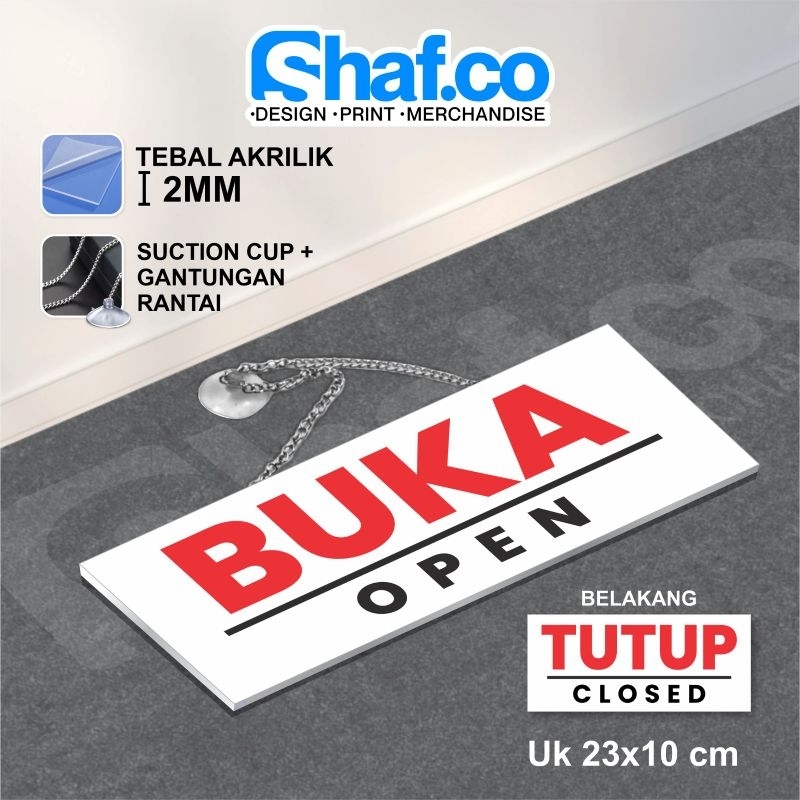 Jual AKRILIK SIGN BOARD BUKA TUTUP 2MM | Shopee Indonesia