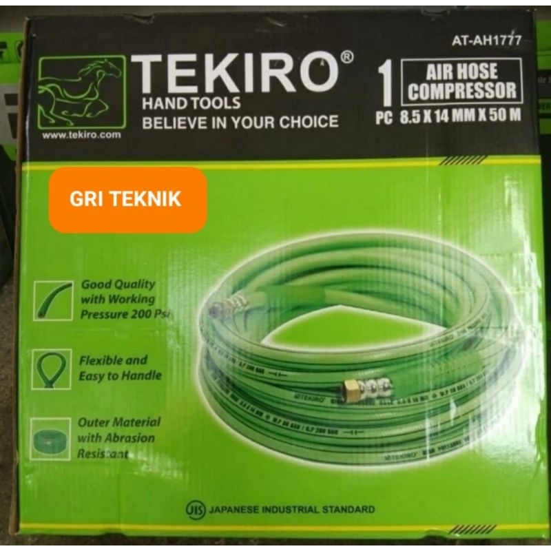 Jual AT-AH1777 !!! SELANG TEKANAN TINGGI TEKIRO UKURAN 8.5 X 14 MM PANJANG 50 METER / COMPRESSED ...