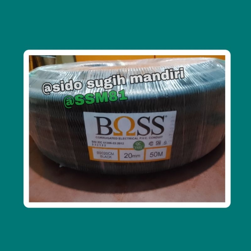 Jual flexibel conduit 20mm merek boss warna hitam 50meter | Shopee ...