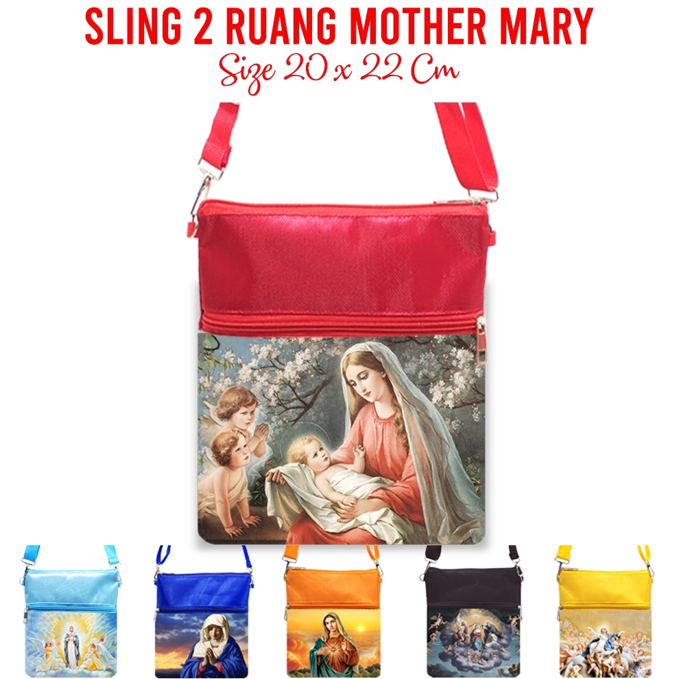 Jual SENSASIONAL Sling 2 Ruang Seri Bunda Maria Mother Mary Virgin Mary ...