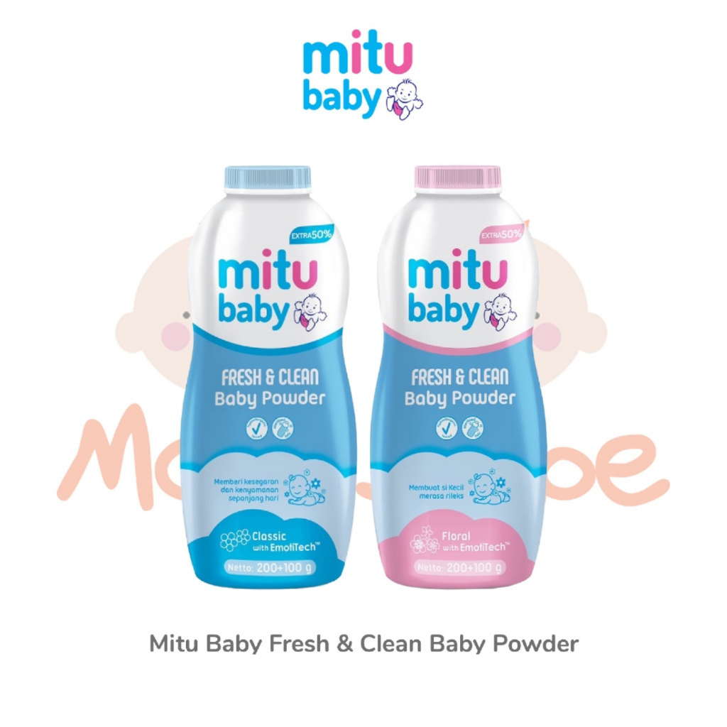 Jual Mitu Baby Fresh & Clean Baby Powder Bedak Tabur Bayi | Shopee ...