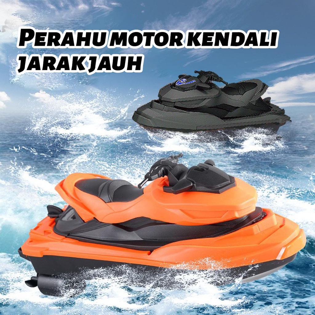 Jual Rc JET SKI mainan remote Control SPEED BOAT Perahu motor selancar ...