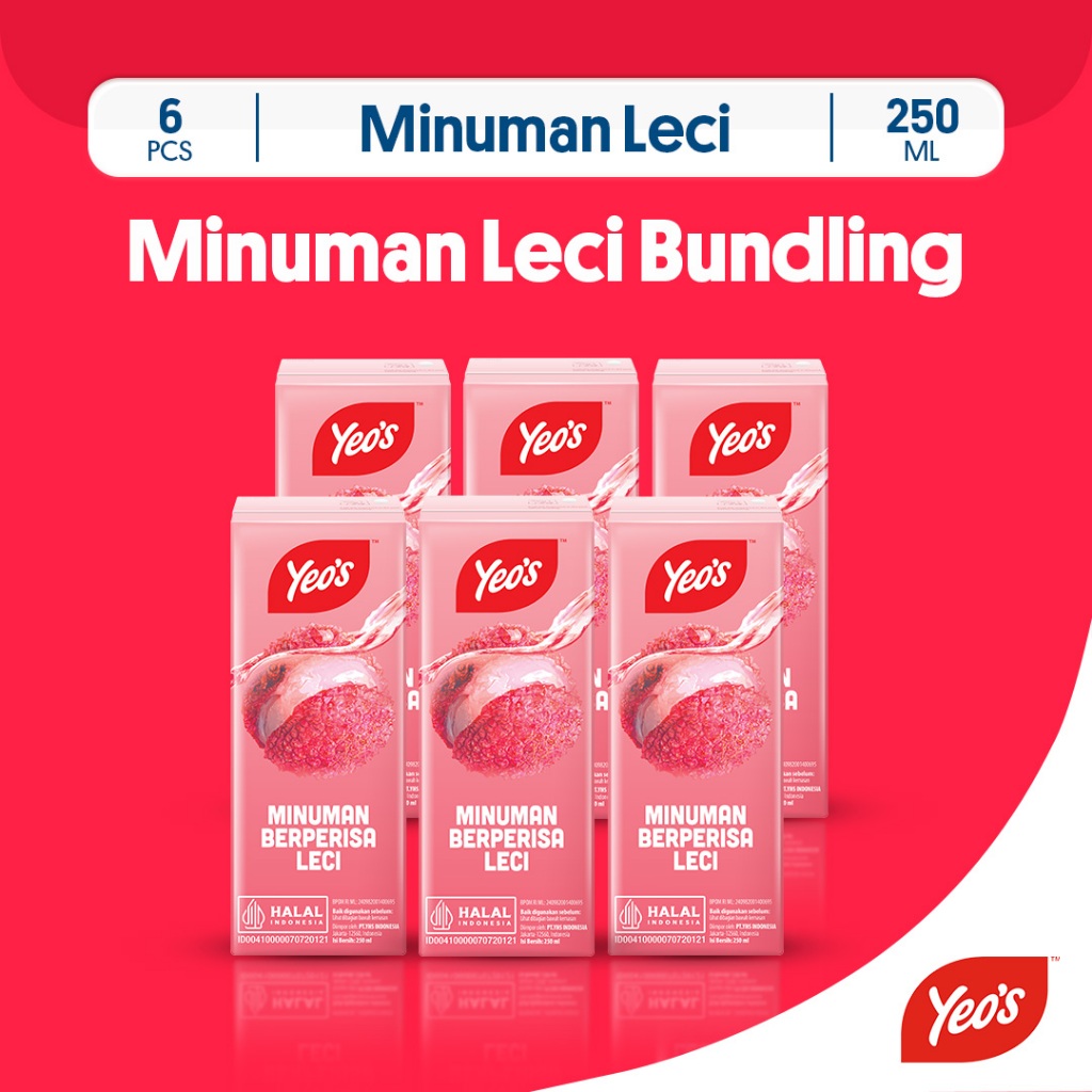 Jual Yeos Minuman Leci Drink 250ml - 6 Pcs | Shopee Indonesia