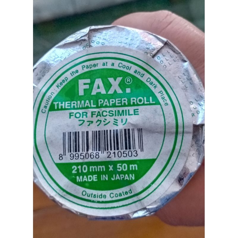 Jual Kertas Fax Original merk "FAX" ukuran 210 X 50 M panjang 50 meter ...