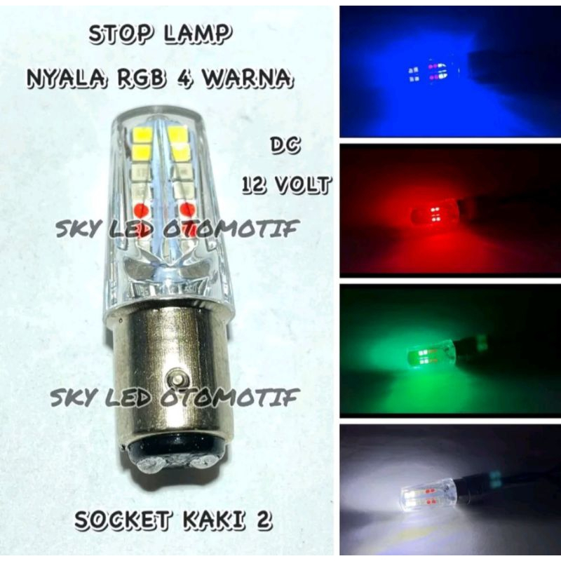 Jual Lampu Led Stoplamp Model Lancip 2 Mode Running & Kedip 12v Bayonet ...
