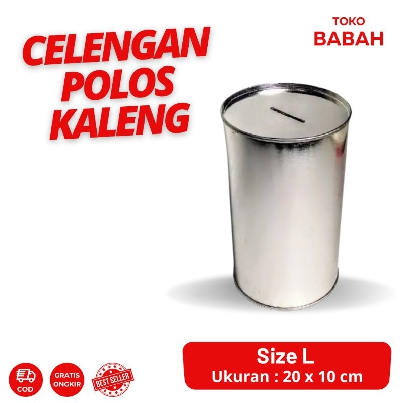 Jual Celengan Polos L 20 x 10 cm Full Kaleng Tanpa Sticker Buka Tutup ...