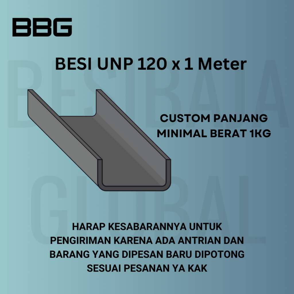 Jual BESI UNP 120 x 1 Meter | Shopee Indonesia