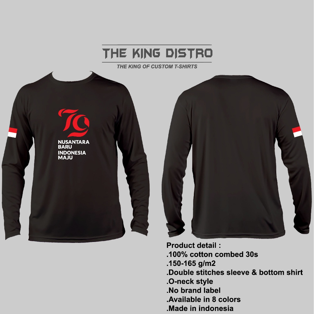 Jual BAJU KAOS DIRGAHAYU REPUBLIK INDONESIA 79 NUSANTARA BARU INDONESIA MAJU LENGAN PANJANG VOL4 ...