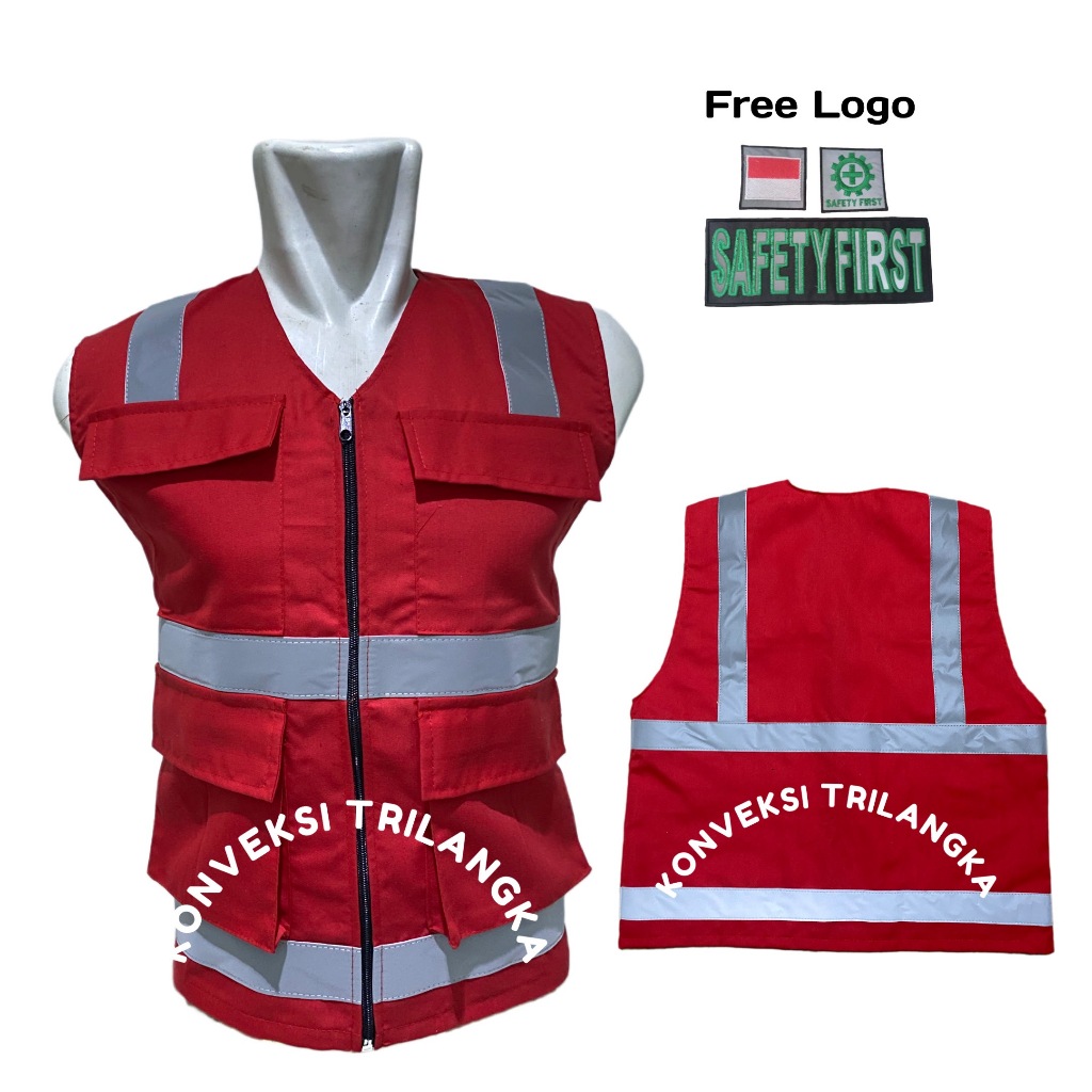 Jual Rompi Safety First K3 Rompi Lapangan Drill 4kantong | Shopee Indonesia