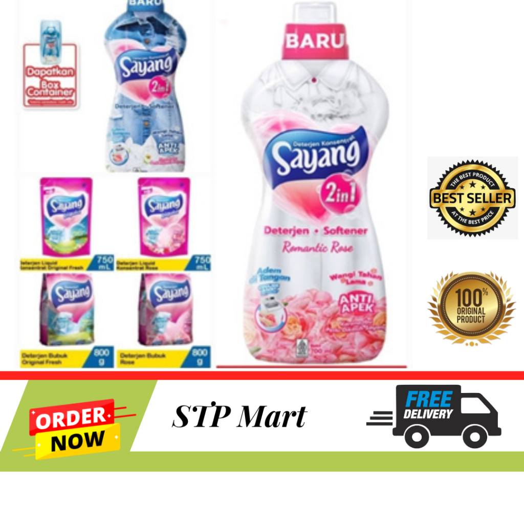 Jual Detergen + Softener SAYANG Botol // SAYANG Cair // SAYANG Bubuk ...