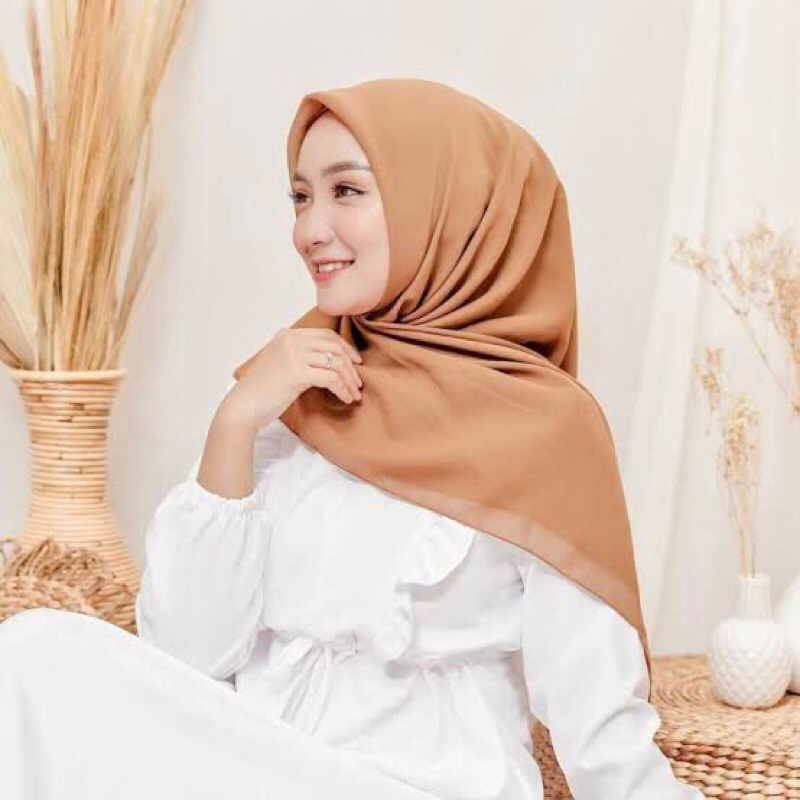 Jual Bella square bahan polycotton kerudung segi empat premium termurah hijab / jilbab | Shopee ...