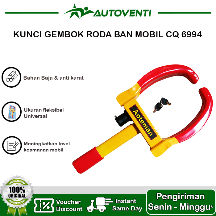 Jual KUNCI GEMBOK RODA MOBIL PENGAMAN BAN PARKIR UNIVERSAL ANTI DEREK ...