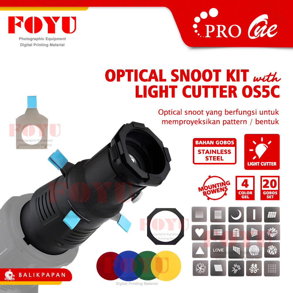 Jual Optical Snoot Kit With Light Cutter Pemotong Cahaya Projector ...