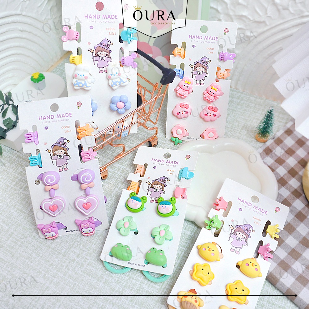 Jual Ikat Rambut Mix Jepit Set 10 Pcs Jepit Mini Anak Dewasa Perempuan ...