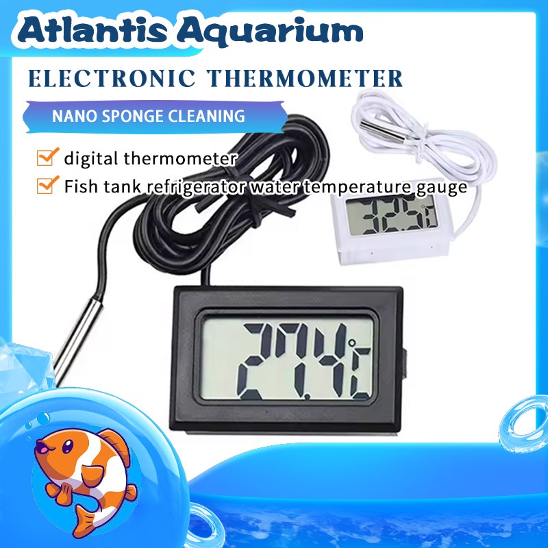 Jual Pengukur Suhu Digital Termometer Air Ikan Aquarium kelembaban suhu ...