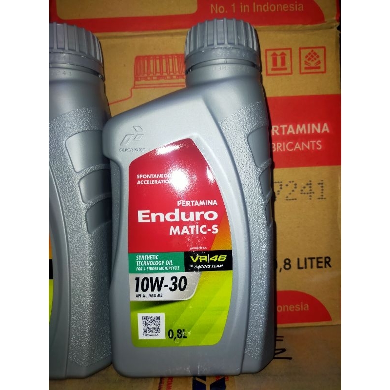 Jual Oli Pertamina Enduro Matic S isi 800mL 0,8L SAE 10W-30 API SL Jaso ...
